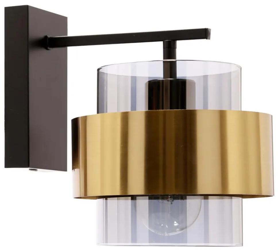 Candellux | Nástěnná lampa SPIEGA 1xE27/60W/230V zlatá/černá | CA0896