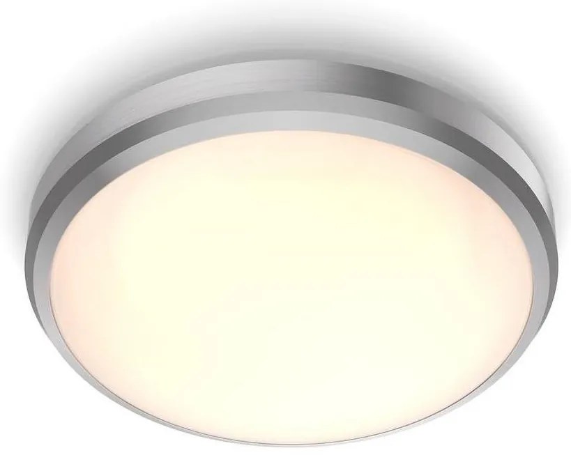 Philips doris cl257 led koupelnové stropní svítidlo 1x6w | 600lm | 2700k | ip44 - ochrana eyecomfort, nikl