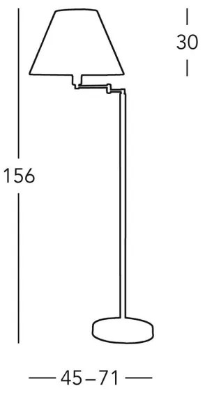 Kolarz 264.41.6 - Stojací lampa HILTON 1xE27/60W/230V