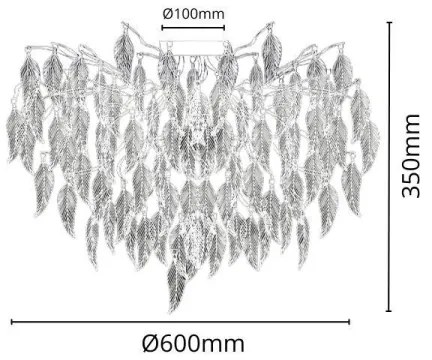 Křišťálový přisazený lustr 10xG9/40W/230V černá