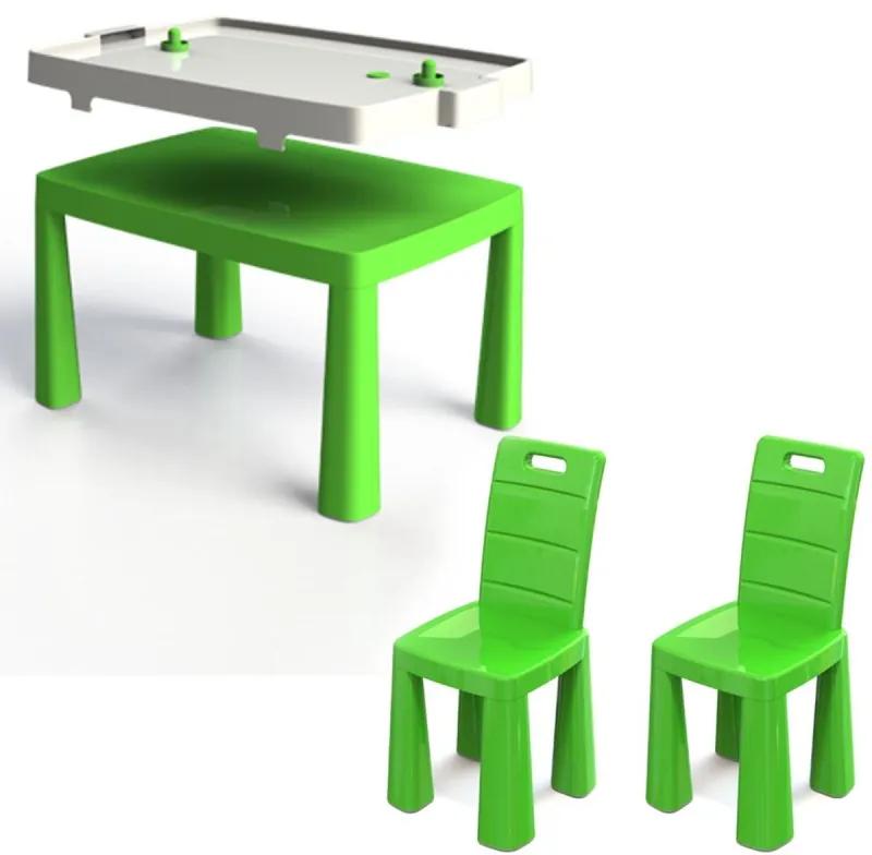 Dětský stolek se vzdušným hokejem - Cymbergaj 2v1 Zelená