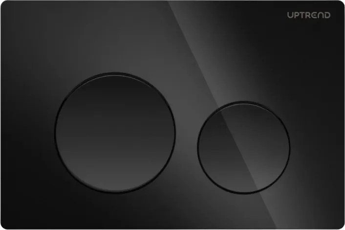 UPTrend Ovládací tlačítko pro WC podomítkové moduly YOSEMITE SHINY BLACK UP003‑B18, černá lesk