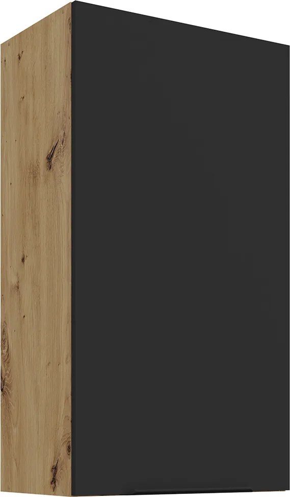 ARIA ac | horní skříňka 50 G-90 1F policová | 50 cm | VYSOKÁ | ANTI FINGERPRINT povrch | artisan/černá