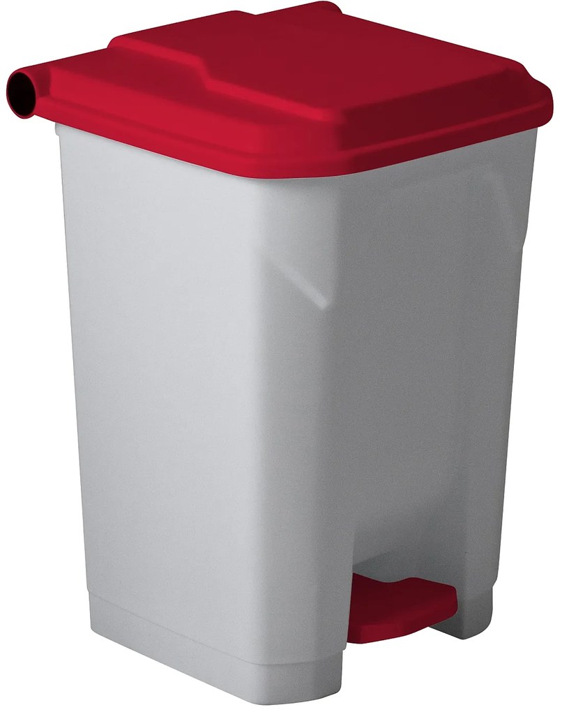 Pedálový odpadkový koš na třídění odpadu TKG Change 393047, červená, 50 L