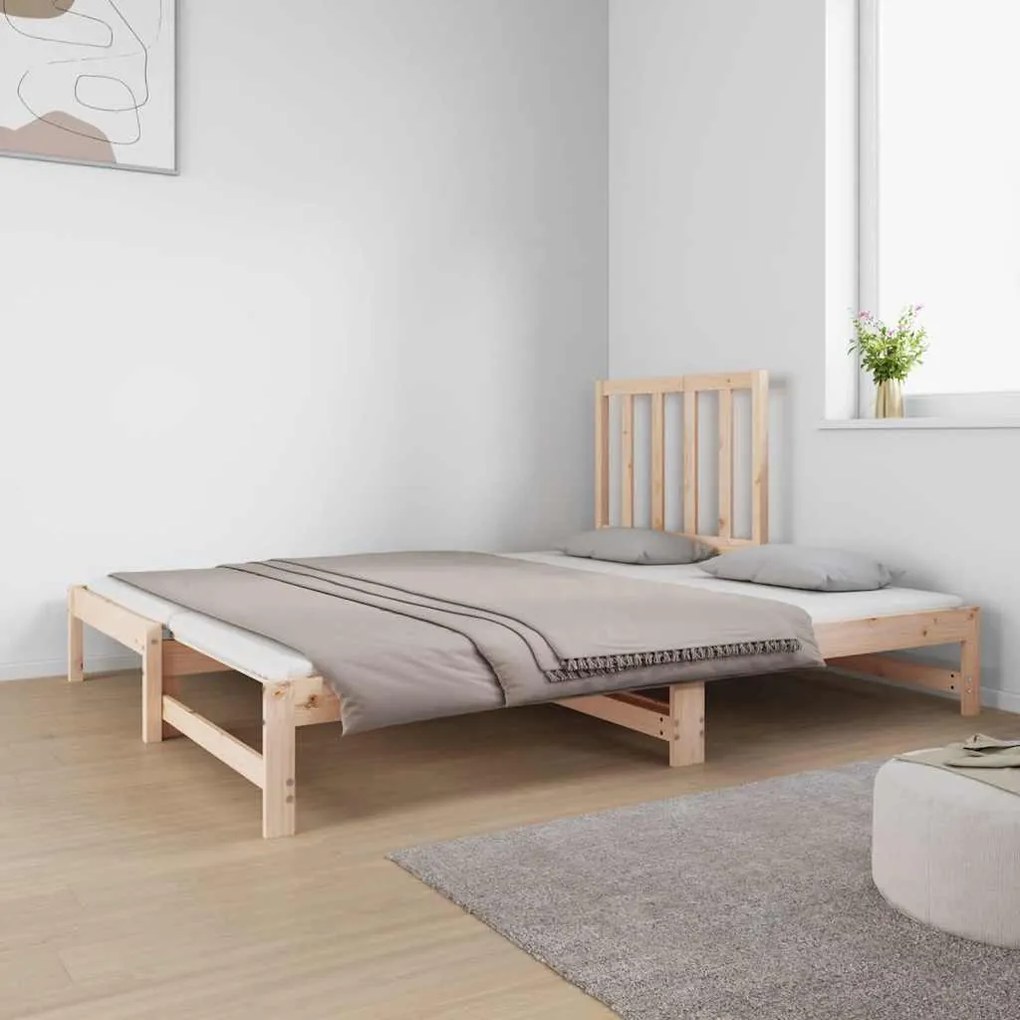 Výsuvná postel 2x (90 x 190) cm masivní borovice 3124752