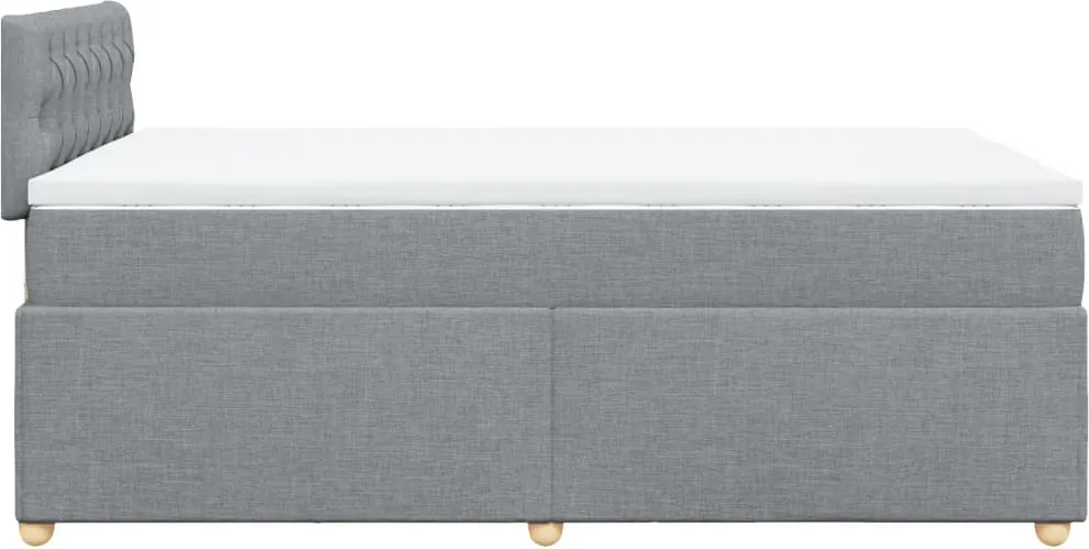 Box spring postel s matrací světle šedá 120 x 200 cm textil 3288954