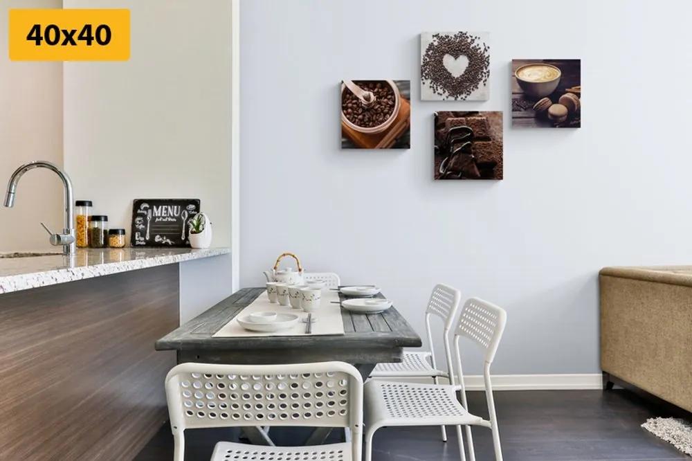 Set obrazů pro milovníky kávy - 4x 60x60 cm