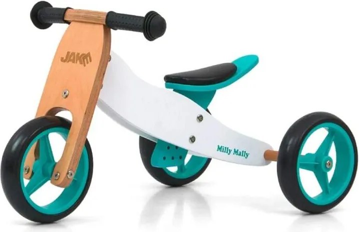 Dětské multifunkční odrážedlo kolo 2v1 Milly Mally JAKE Classic Mint