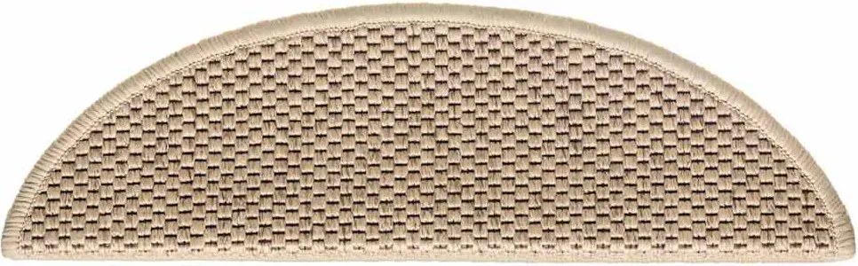Samolepící nášlapy na schody vzhled sisal 15 ks 56x17x3 cm 326867