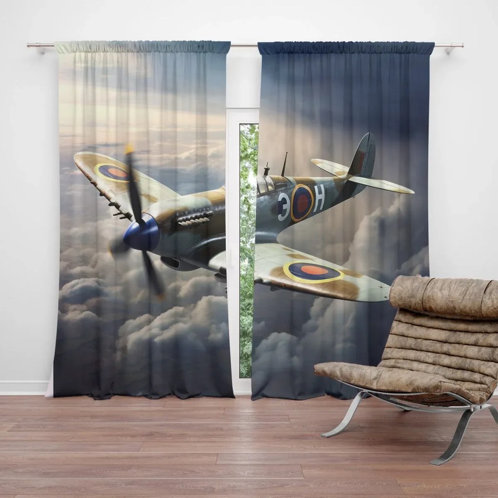 Sablio Závěs Stíhačka Spitfire: 2ks 140x250cm