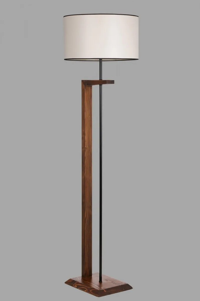 Stojací lampa Menekşe Ceviz 163 cm krémová