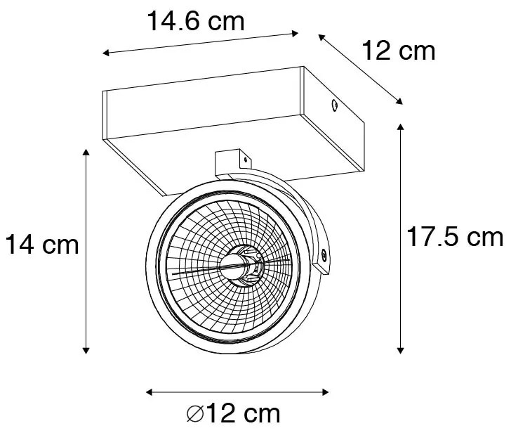 Designové bodové světlo černé nastavitelné - Go