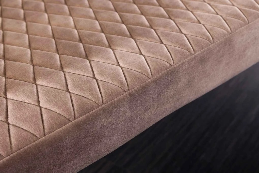 Designová lavice Laney 162 cm šampaňský samet