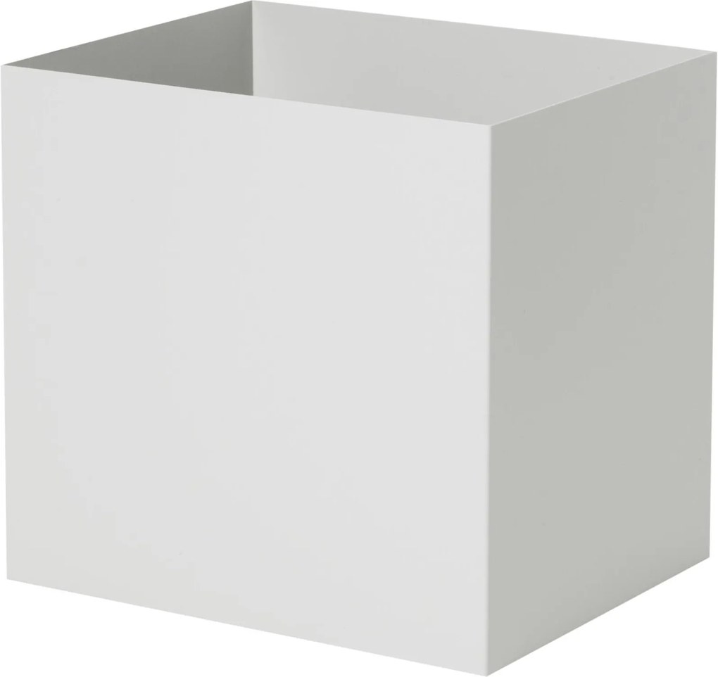 ferm LIVING Úložný box Plant Box Pot, šedá barva, kov