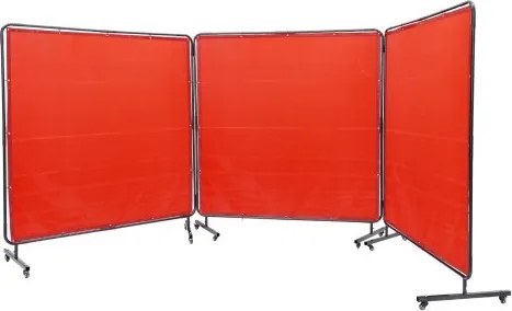 Svářečská zástěna s rámem, 1,83 × 1,83 m 3 panelové zástěny pro svařování – XU-2314