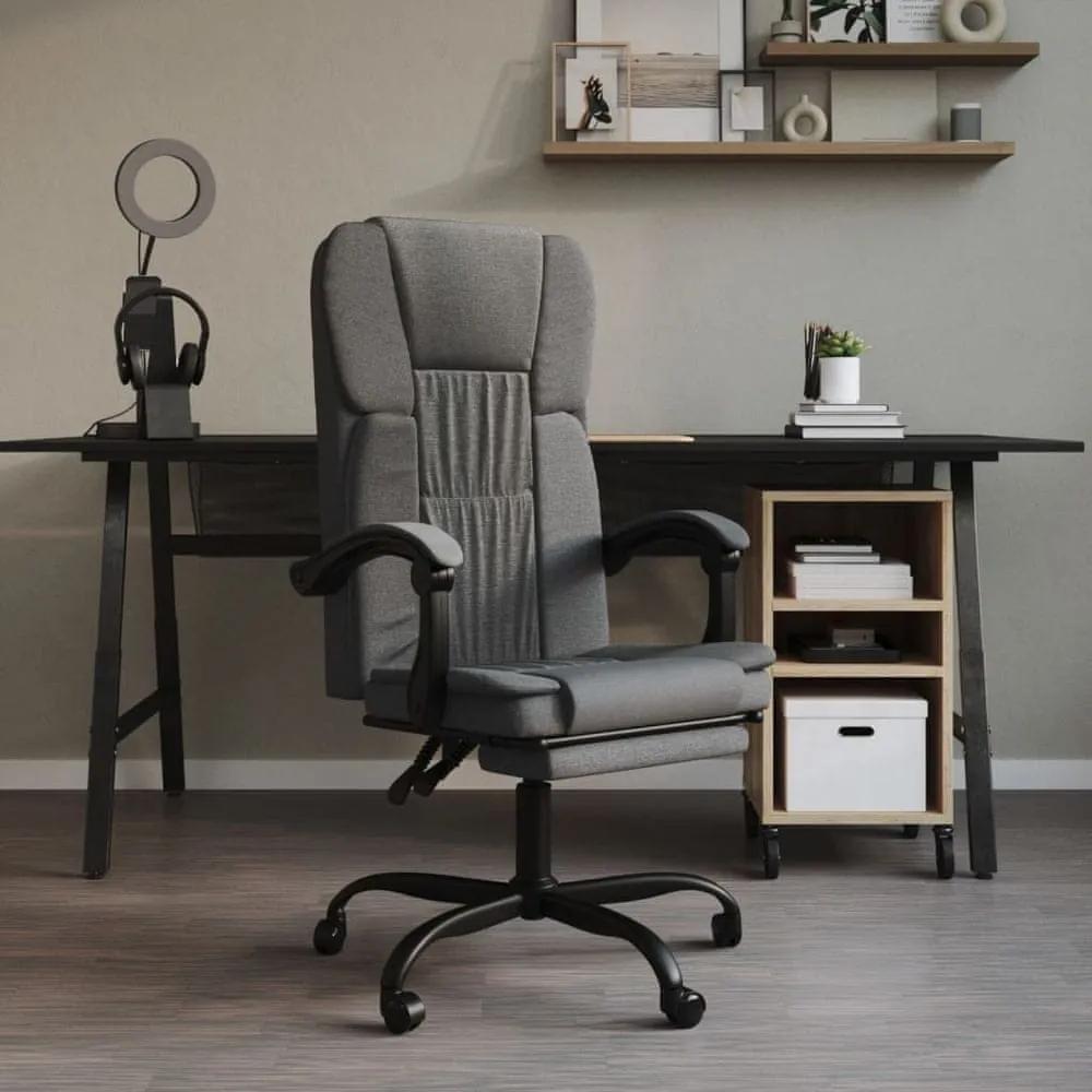 Petromila Polohovací kancelářská židle tmavě šedá textil