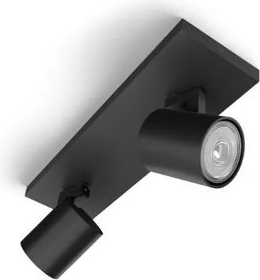 Philips - LED RGBW Stmívatelné bodové svítidlo RUNNER 2xGU10/6,5W/230V černá