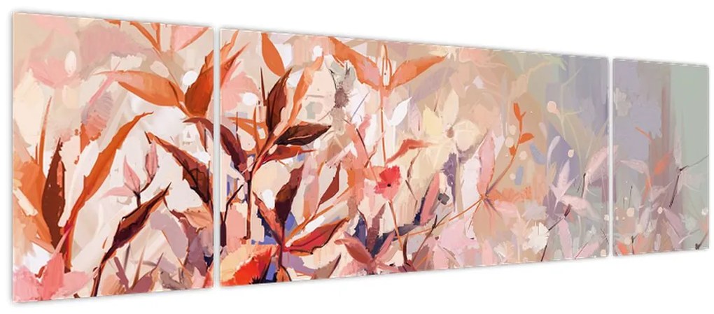 Obraz - Malba pastelový podzim (170x50 cm)