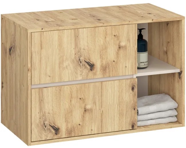 Koupelnová sestava VAMI s otvory na umyvadlo dub artisan / béžová