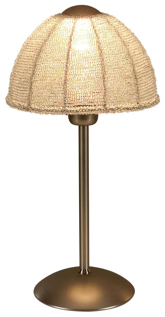 Stolní lampa Pearl s kulatým stínidlem bílá