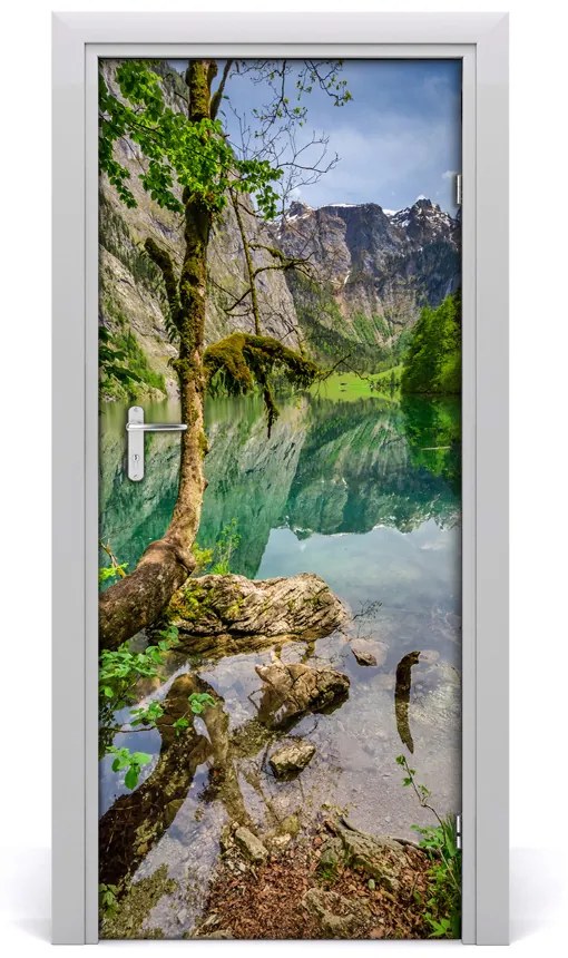 Fototapeta na dveře samolepící jezero v horách 75x205 cm