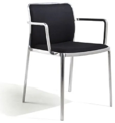Kartell designové židle Audrey Armchair soft leštěný hliník