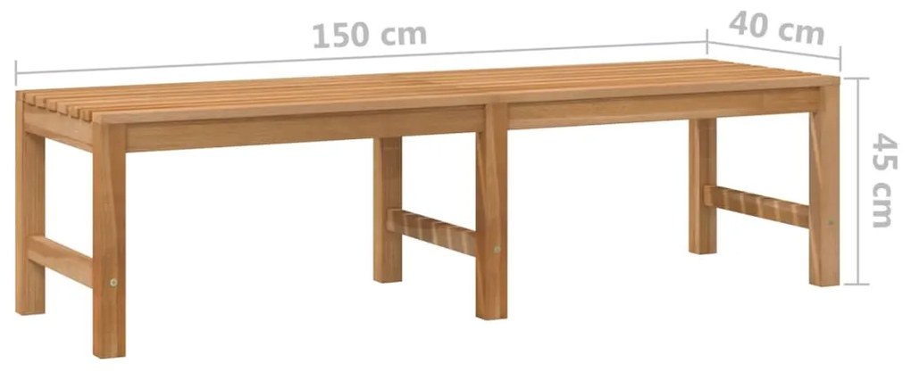 Zahradní lavice 150 cm masivní teakové dřevo,  316627