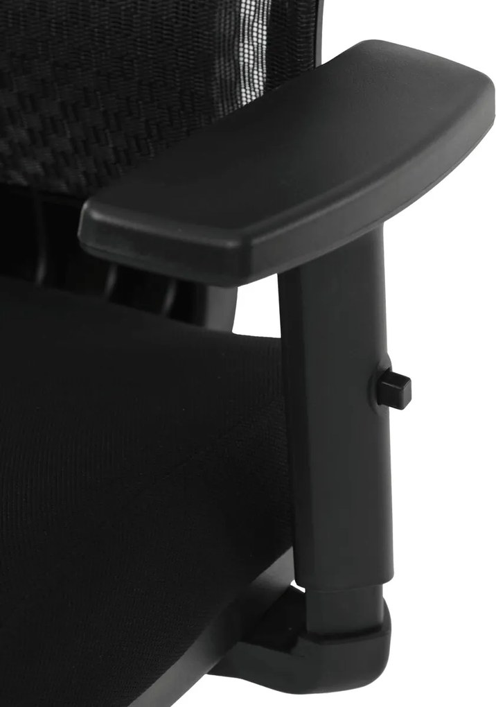 Ergonomická kancelářská židle PLUSHIO - černá síťovina