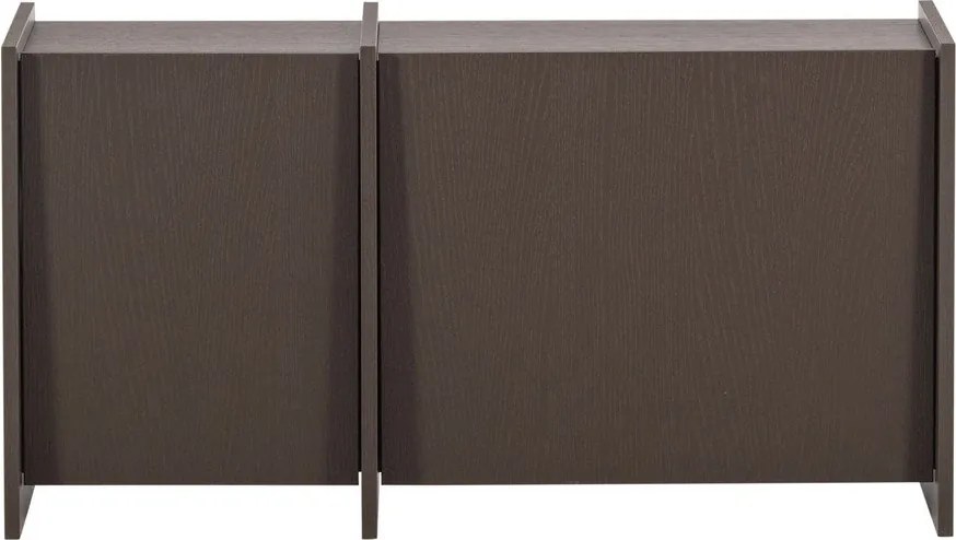 Tmavě hnědý TV stolek v dekoru jasanu 102x53x44 cm Brock – WOOOD