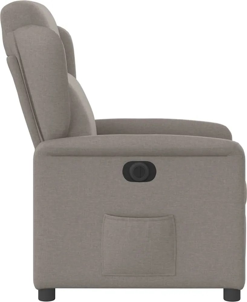 Elektrické polohovací křeslo taupe textil 3303121