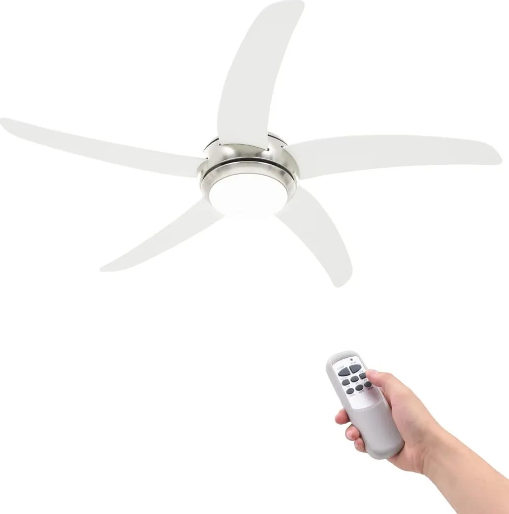vidaXL Ozdobný stropní ventilátor se světlem 128 cm [50538] Barva: světle hnědá