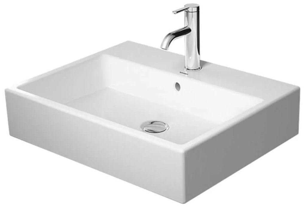 Duravit Vero Air - Umyvadlová mísa 60x47 cm, s přepadem, otvor pro baterii, bílá 2352600000