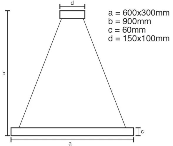 LED Stmívatelný lustr na lanku LED/80W/230V 3000-6500K + dálkové ovládání