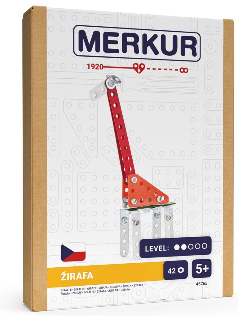 Merkur Toys Stavebnice MERKUR Žirafa mini 42ks v krabici 13x18,5x3cm