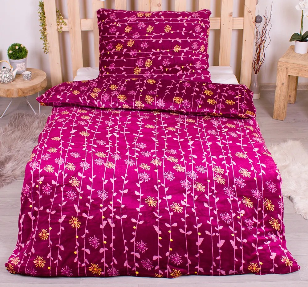 TP Mikroflanelové povlečení Exclusive 140x200 + 70x90 - Vínové liány