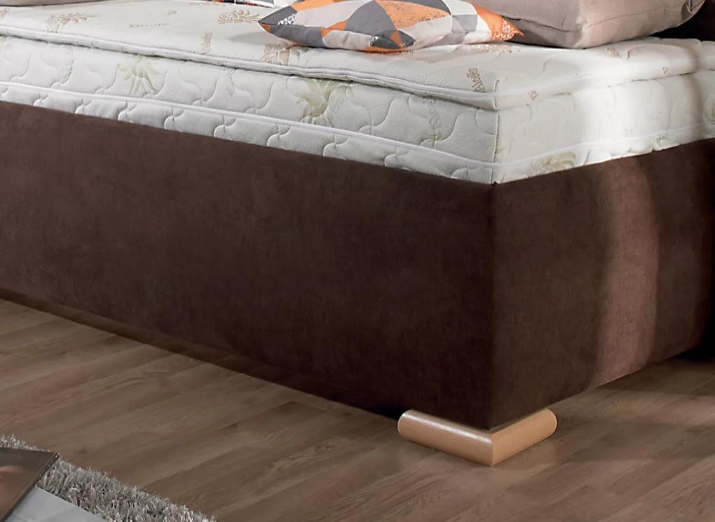 NEW DESIGN postele Rohová postel boxspring VENETO bez úložného prostoru s čely, 90×200 cm Velikost postele: 90 × 200 cm, Strana: Levá