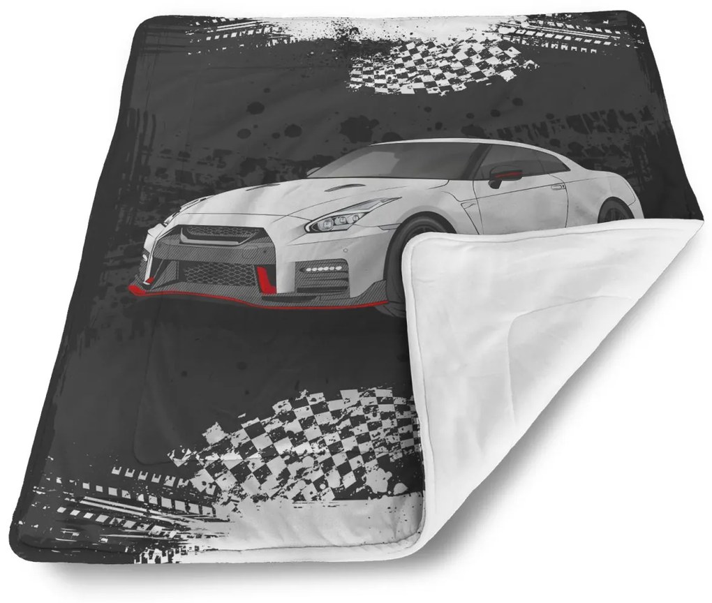 Sablio Deka pro miminko Nissan GTR 35 Černý - 80x100 cm