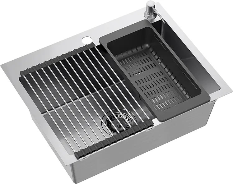 Kuchyňský nerezový dřez QUADRON LUKE 110 s příslušenstvím 58x45x20 cm