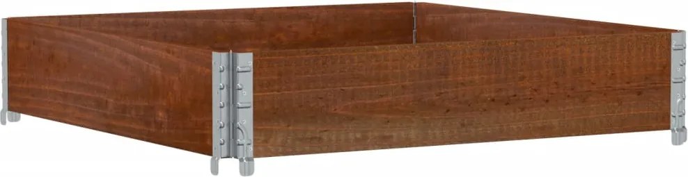 Zahradní truhlík hnědý 100 x 100 cm masivní borové dřevo 3295398