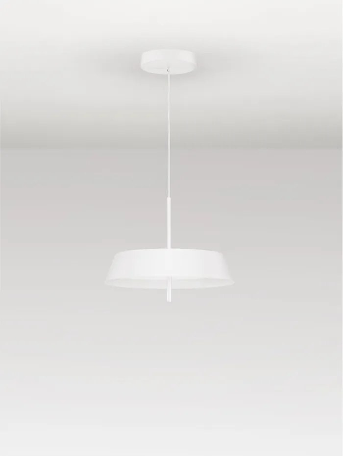 Bílé hliníkové LED stmívatelné závěsné svítidlo ø 45 cm Velio – Nova Luce