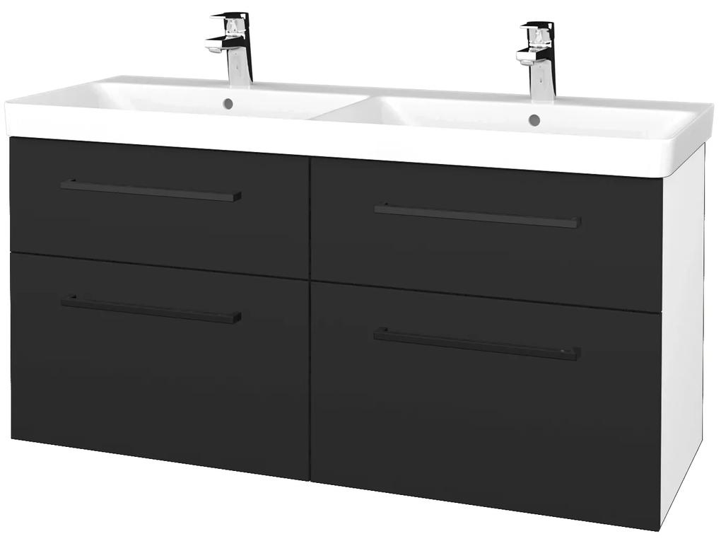 Dřevojas Koupelnová skříň Q MAX SZZ4 120 Varianta: M01 Bílá mat / Úchytka T01 / M01 Bílá mat