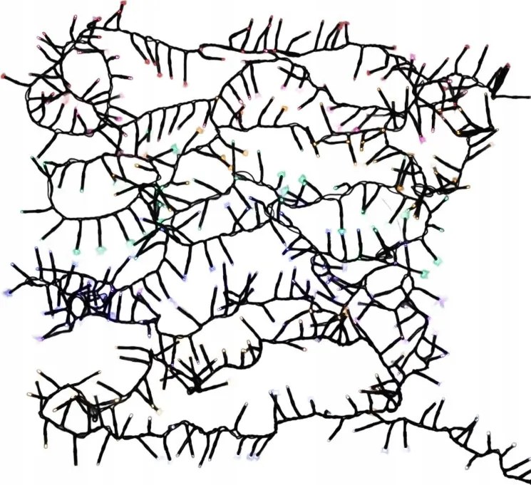 Vánoční Led světelný řetěz s efektem tekoucí vody, 400 kusů