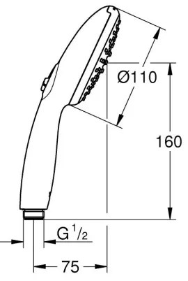 GROHE 279462431 - Ruční sprcha VITALIO START 110 110 mm černá