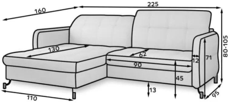 Sedací souprava Lorelle - omega 02 Varianta: Pravá