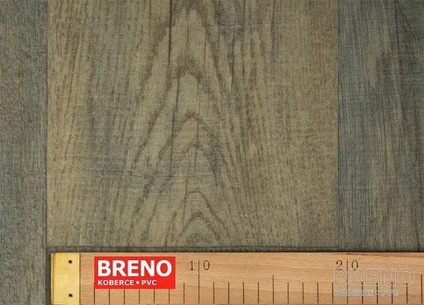 Breno PVC QUATROTEX Oslo 584 – tmavší dřevo, šíře 400 cm