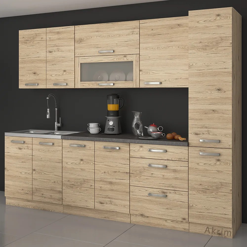 BORDEAUX bb | dolní skříňka 80 ZL 2F dřezová | 80 cm | dub bordeaux