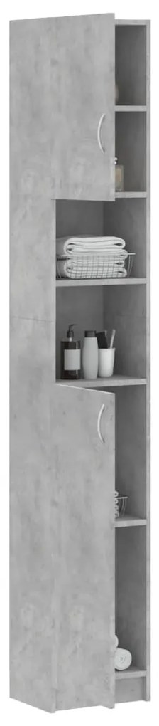 vidaXL Marketos Koupelnová skříňka betonově šedá 32x25,5x190cm kompozitní dřevo