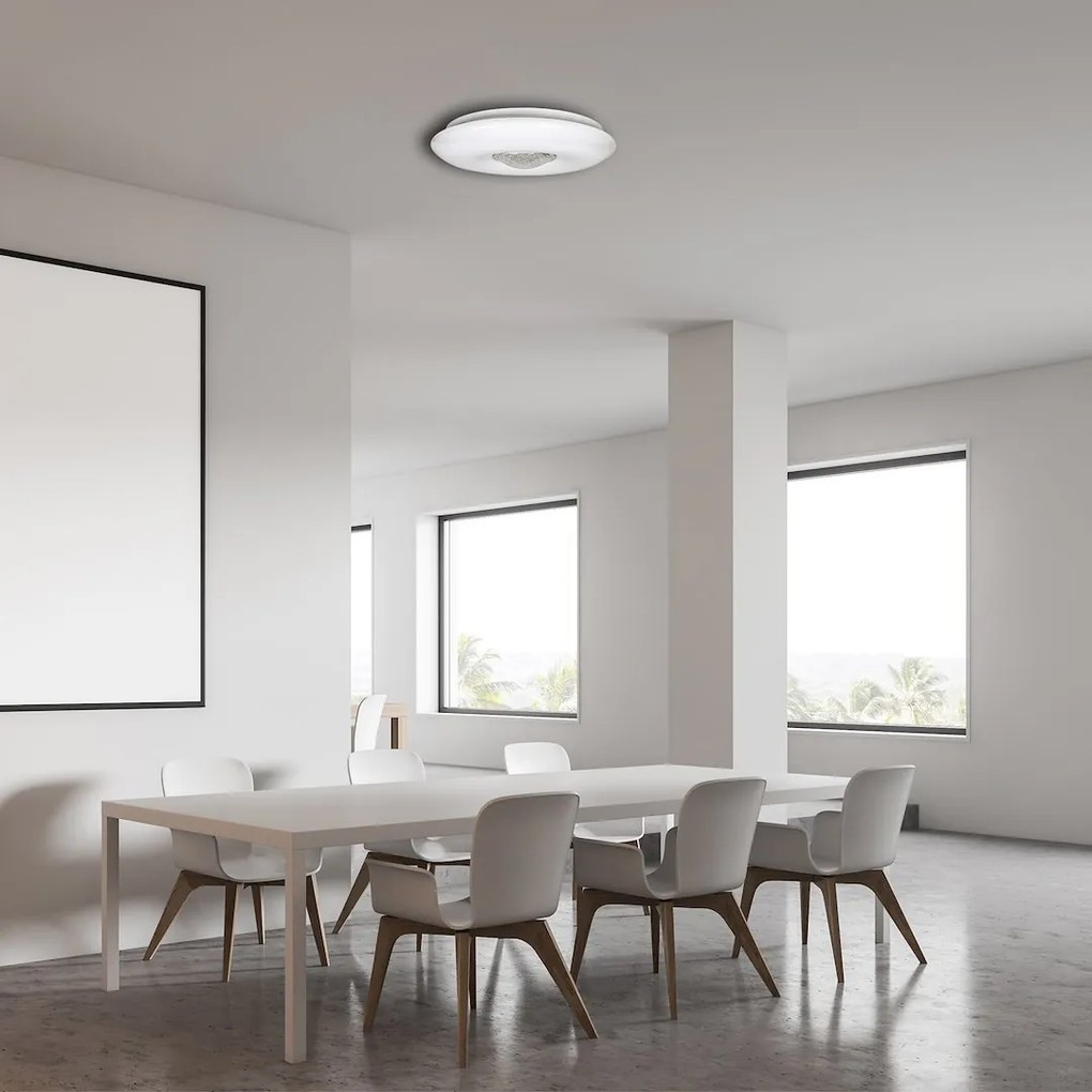 Stropní LED svítidlo Vela, 1x LED 24w, 3000-6000k, w, s ovladačem