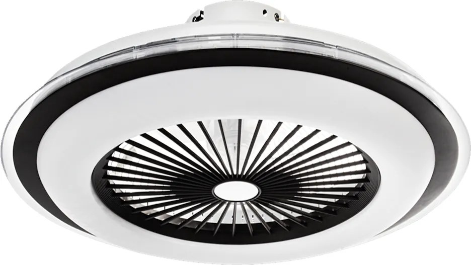 Stropní LED svítidlo Zephyr, 1x LED 48w, 3000-6000k, b, s ventilátorem a ovladačem