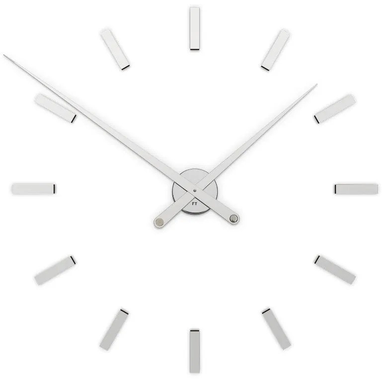 Designové nalepovací hodiny Future Time FT9100SI Modular chrome 85cm